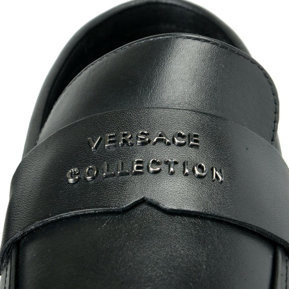 Versace Collection | Shoes | Versace Collection Mens Black Leather ...